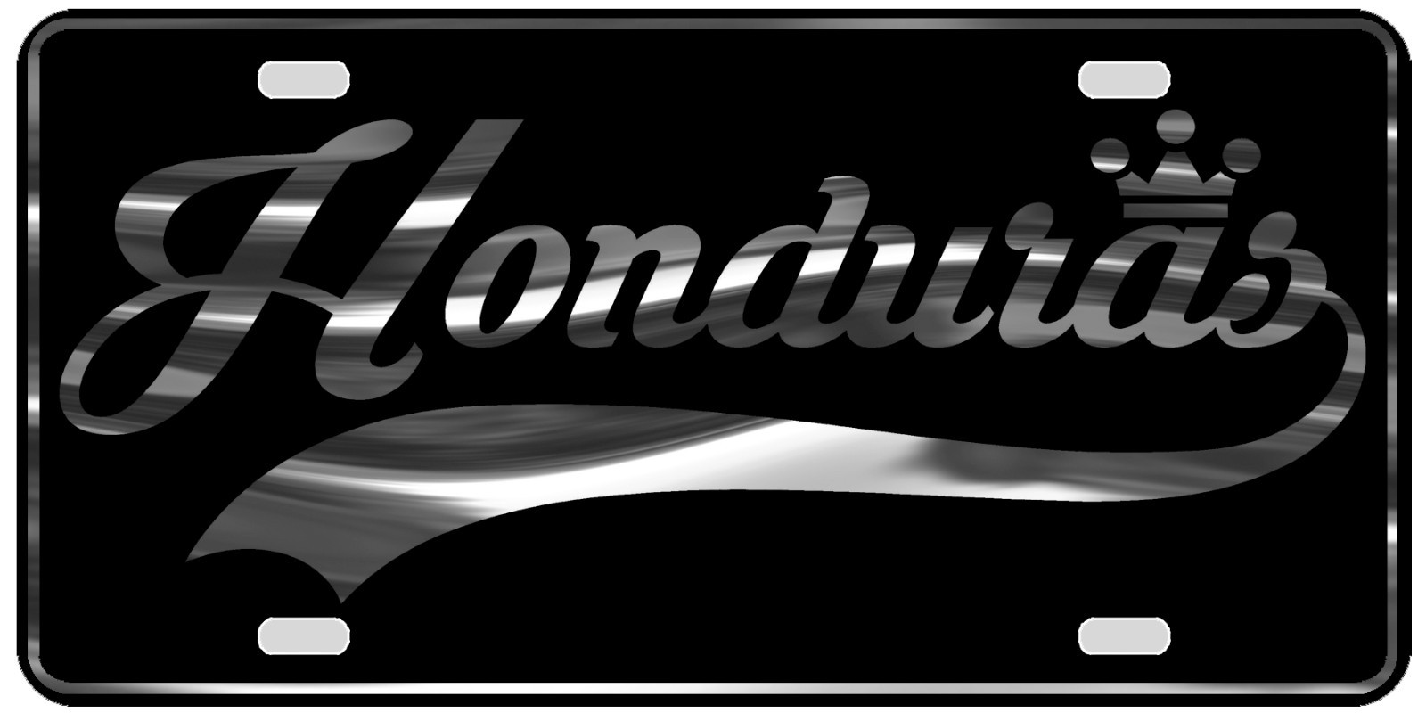 Honduras License Plate All Mirror Plate & Chrome and Regular Vinyl ...