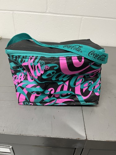 Vintage 1980’s COCA COLA Pink & Teal Soft Insulated Drink Lunchbox ...