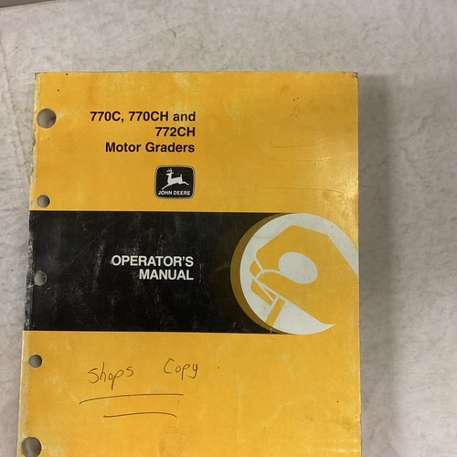 JD Manual OMT164272 G8 770C, 770CH, and 772CH Motor Graders | eBay