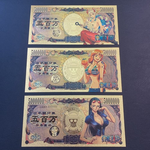 24k Gold Foil Plated One Piece Banknotes- Nami, Yamato, Nico Robin | eBay