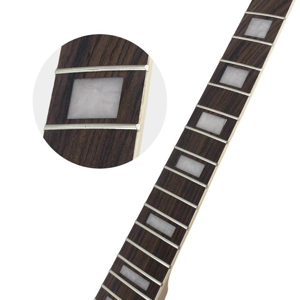 Electric Guitar Neck 22 Fret Mahogany Rosewood Fretboard Binding | eBay