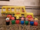 Fisher Price School Bus #192 Little People Vintage Toy Complete Works ...