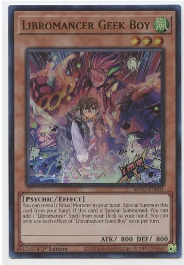 Yu-Gi-Oh! - Libromancer Geek Boy - MP23-EN001- Ultra Rare - 1st Ed - NM ...