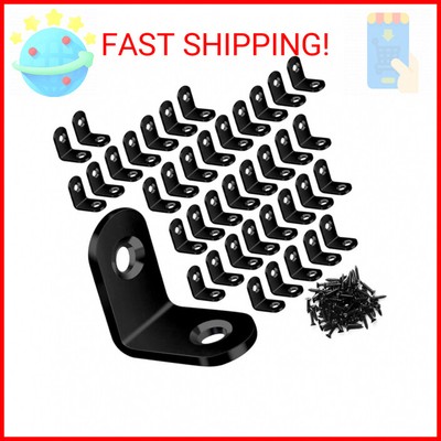 40PCS L Bracket Corner Brace Sets, Stainless Steel Corner Bracket, 90 ...