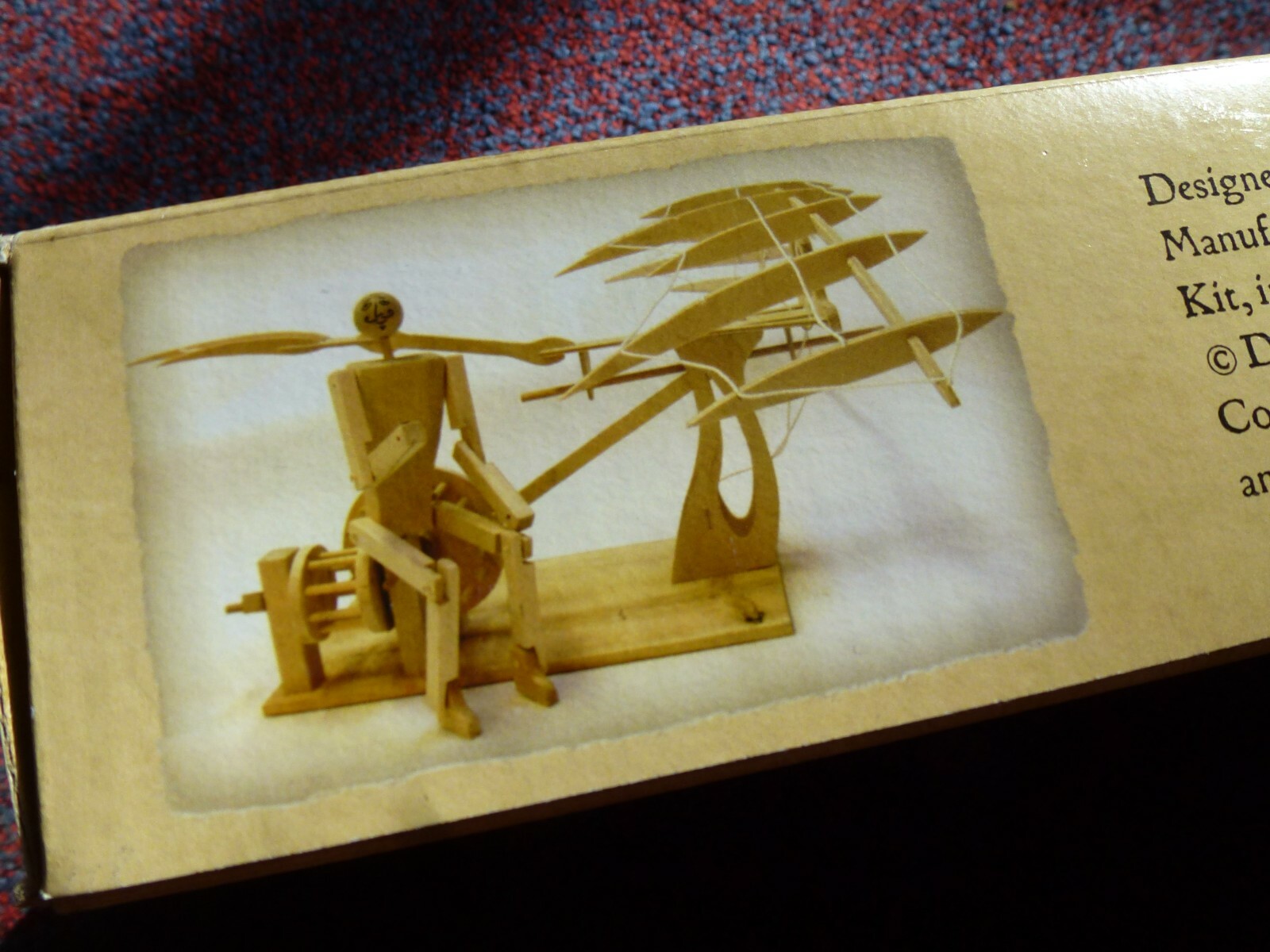 NEW Leonardo da Vinci Ornithopter wooden automaton kit flying machine ...