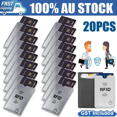 20X RFID Blocking Sleeve Secure Credit Debit Card ID Protector Anti ...