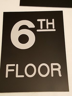Floor number Six (6) sign Engraved Plastic-REF24-1027 | eBay