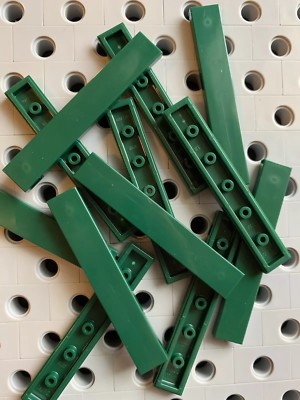 Lego 1x6 Earth Green Smooth Finishing Flat Tiles Modular Buildings ...