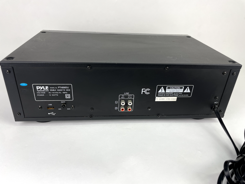 Pyle PT-659DU Dual Stereo Cassette Deck W/Tape USB to MP3 Converter ...