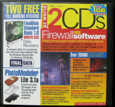 PC World Magazine June 2002 - 2xCDs of software/utilities/Games (no ...