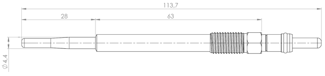 Glow Plug Fits Peugeot 1824690, 3646409, 5960.E6, 9683195280, Y650-18 ...