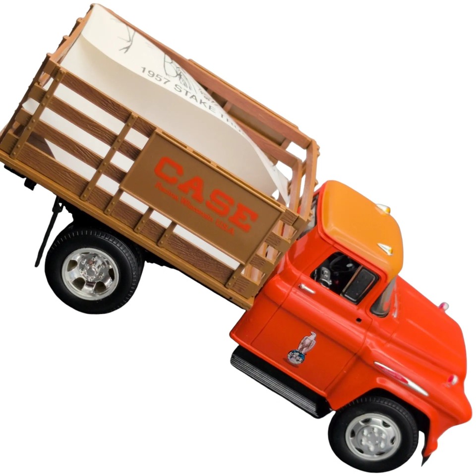 Vintage Ertl 1957 Chevy Case Stake Farm Truck Die-Cast Metal Box | eBay