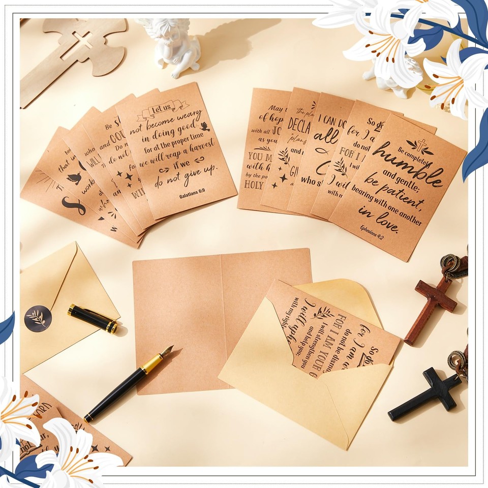 100 Christian Greeting Cards Bulk - Bible Verse, All Occasion, Baptism ...