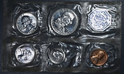 1958 US MINT SILVER PROOF SET 5-Coins IN OGP A5895 | eBay
