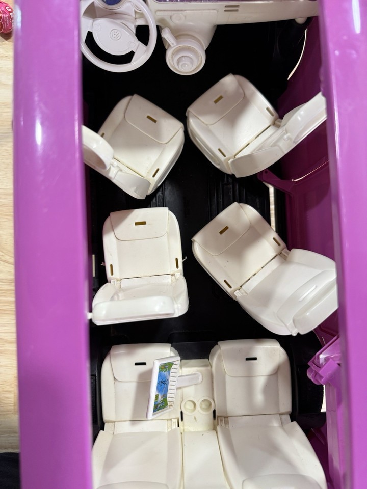 2002 Barbie VW Bus Pink Volkswagen Van Horn Doesn’t Work Vtg Mattel ...