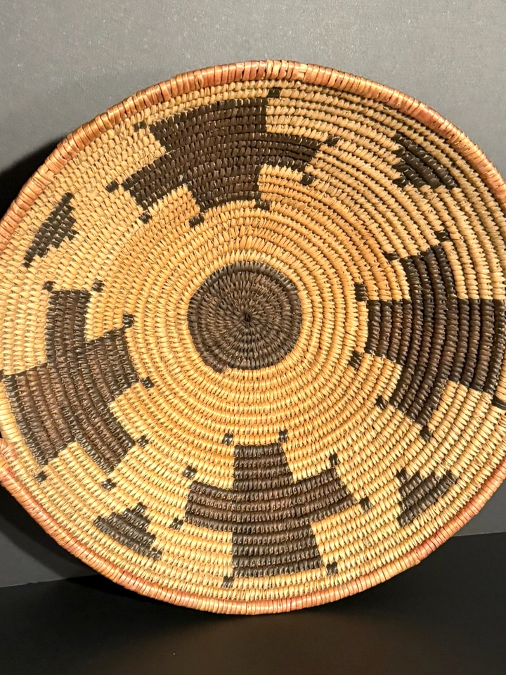 OUTSTANDING APACHE HANDLED COILED ROD BASKET,BOLD SPIDER WOMAN CROSSES ...