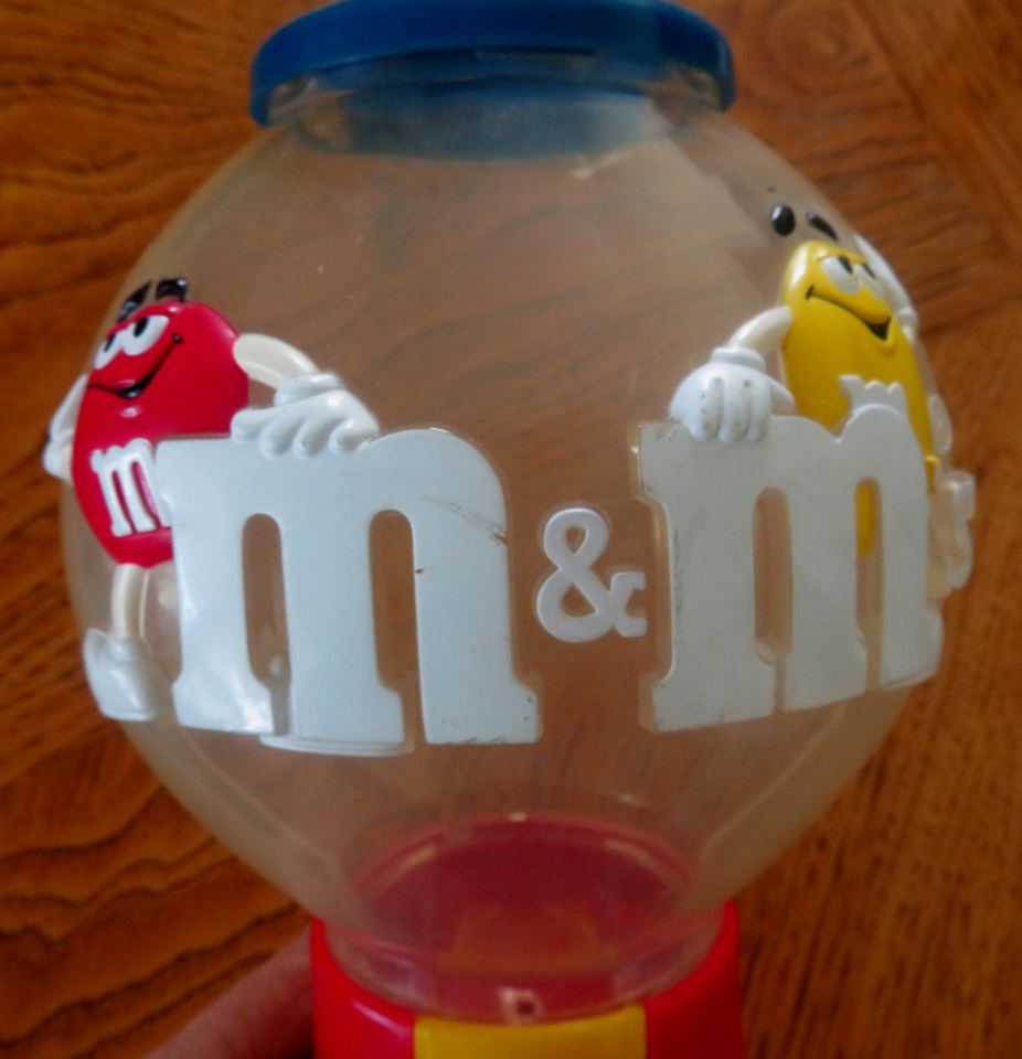 Mars M&M Plastic Collectible Candy Dispenser Gumball Machine 9” X 7" | eBay