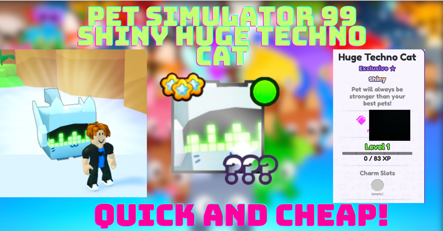 🔥 Shiny Huge Techno Cat Pet Simulator 99 (PS99) | Cheap & Fast! | eBay