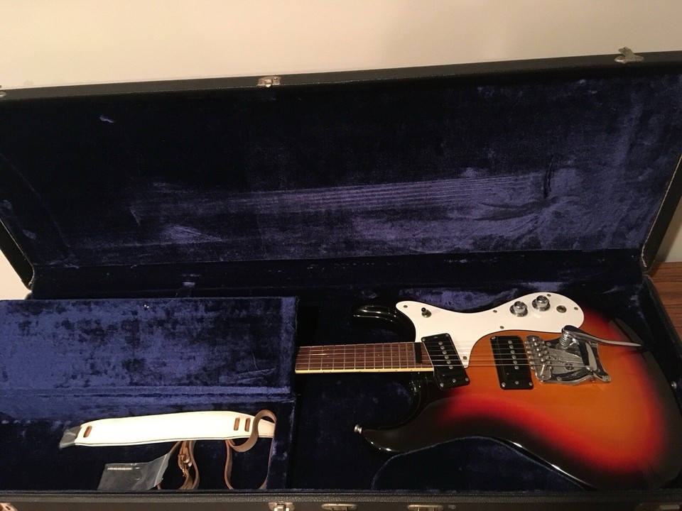 Vintage Mosrite Mach 1 Guitar Sunburst w/Original Case Strap 1970 ...