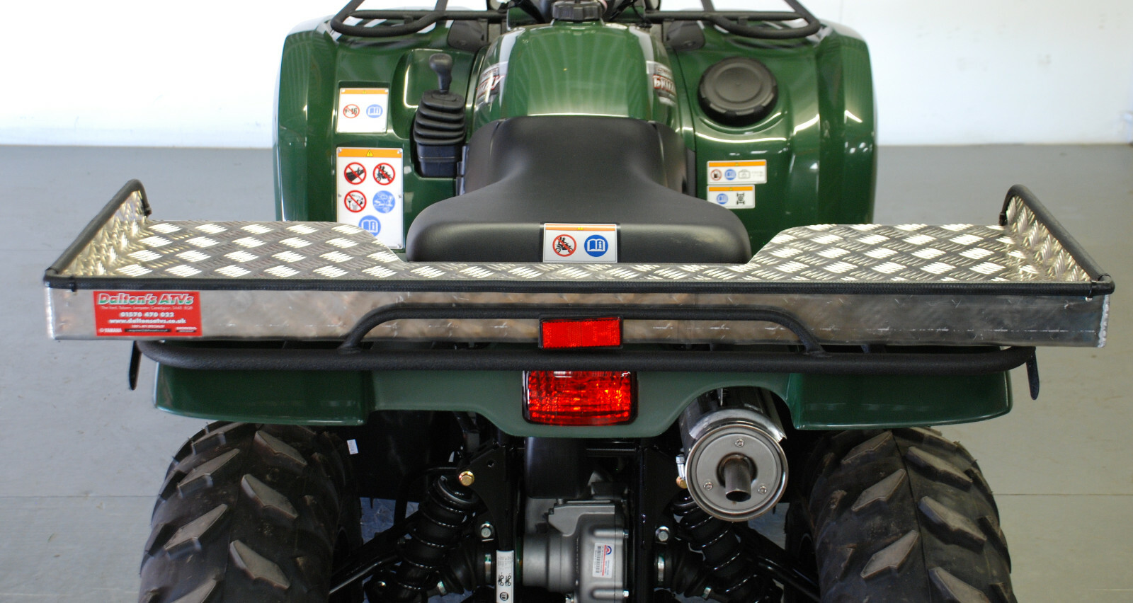 ATV Quad Universal Rear Cargo Alloy Tray, Dog Tray, Alloy checker plate ...