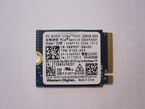 Western Digital WDC PC SN530 256 GB NVMe PCIe M2 2230 SSD SDBPTPZ-256G ...