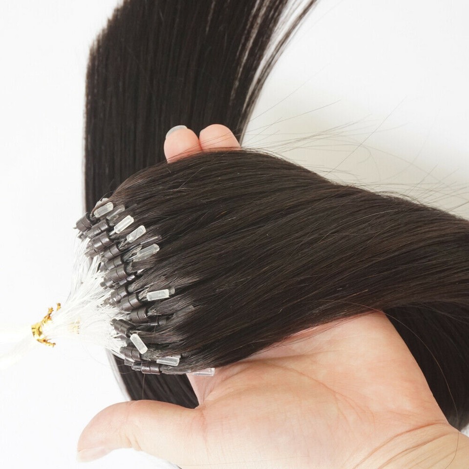 Micro Beads Hair Extensions Micro Ring Loop Tip Remy Human Hair Full ...