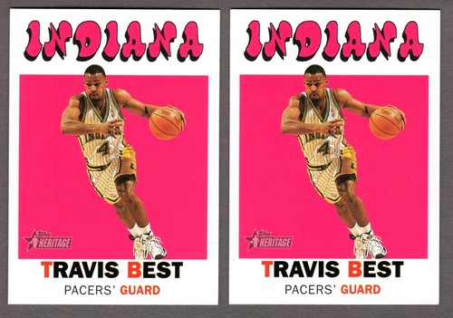 (2) 2000-01 TOPPS HERITAGE TRAVIS BEST CARD #71 LOT **NM-MT** INDIANA ...