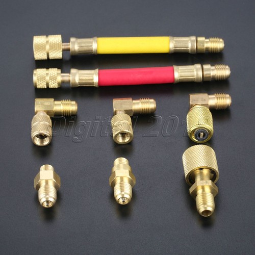 Car A/C Air Conditioning R134A R12 Refrigeration Connector Adapter ...