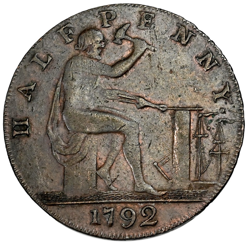 Wilkinson's (Warwickshire) Copper Halfpenny Token 1792 'Iron Master ...