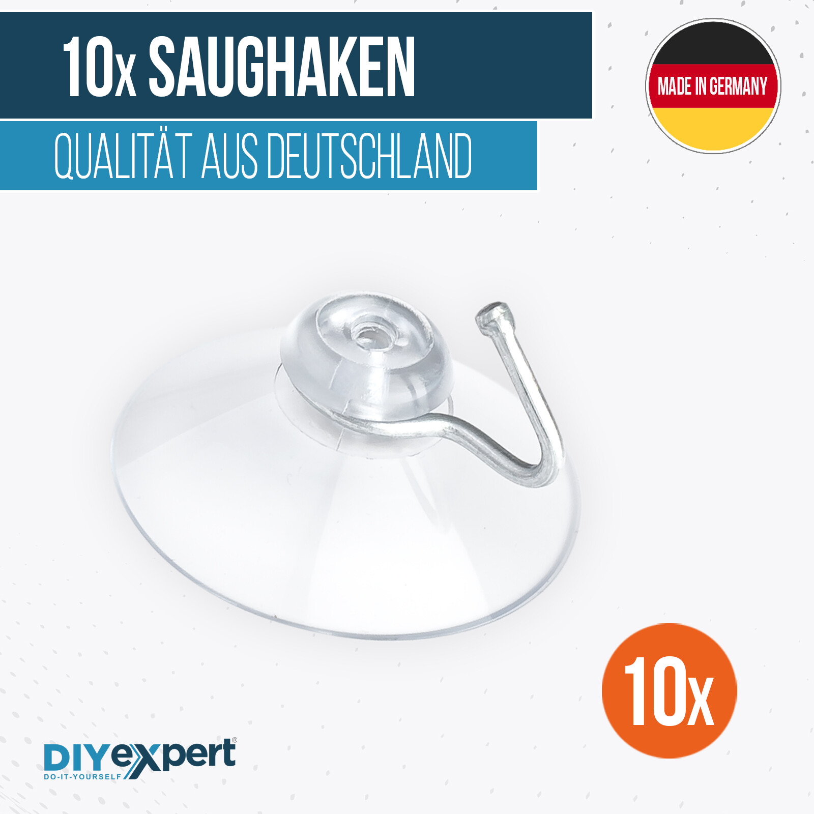 10x Saugnapf mit Haken aus Metall Haken mit Saugnapf Ø 40mm oder 60mm ...