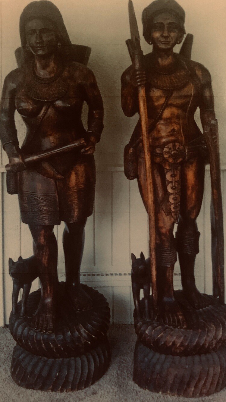 Igorot Hunter/Huntress Life Size Statues - Pair + Headhunter (3) | eBay