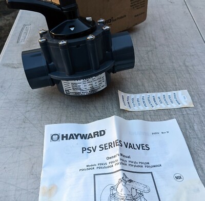 Hayward PSV2SDGR 2 Way Pool Spa PSV Series Valve PVC 1.5" x 2" 40mm ...
