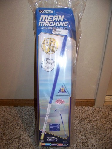 ESTES MEAN MACHINE FLYING MODEL ROCKET KIT plastic level 2 #1295 NEW | eBay