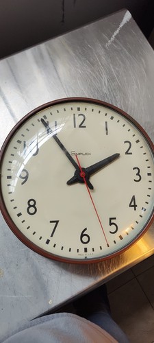 Large 14" Vintage Simplex Electric Clock Works and Excellent Condition ...