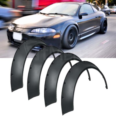 For Mitsubishi Eclipse GSX 4.5" Fender Flares Wide Flexible Wheel Arch ...
