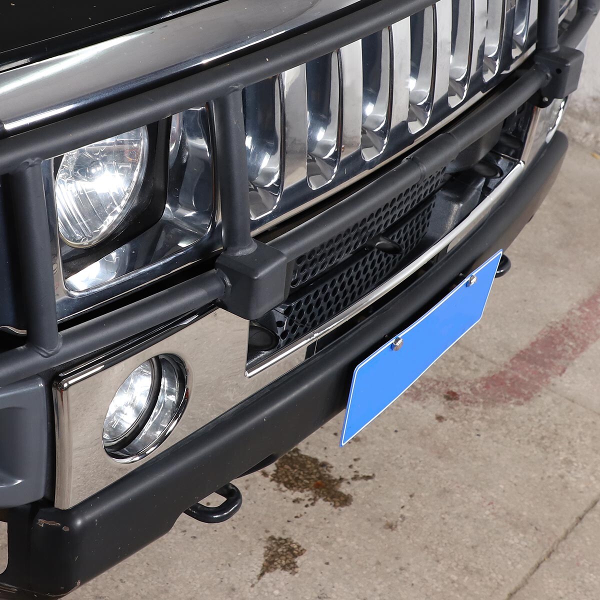 Fits 2003-09 Hummer H2 Front Bumper Panel Glossy Chrome Exterior Cover ...