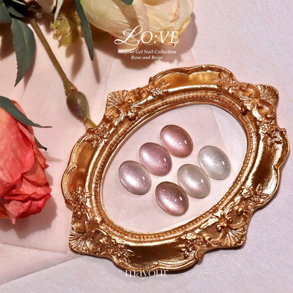 Mayour LO:VE Magnetic Syrup Gel Nail 8ml x 12 Colors SET / Rose & Beige ...