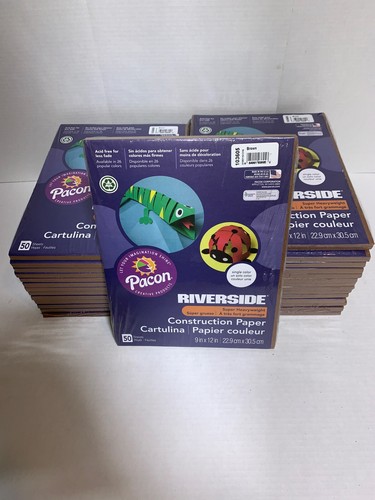 28) Pacon Riverside Construction Paper 50 Count Brown *Value Bundle ...