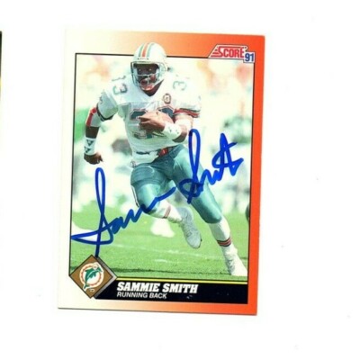 Sammie Smith FSU signed autograph 1991 Score football card Miami ...