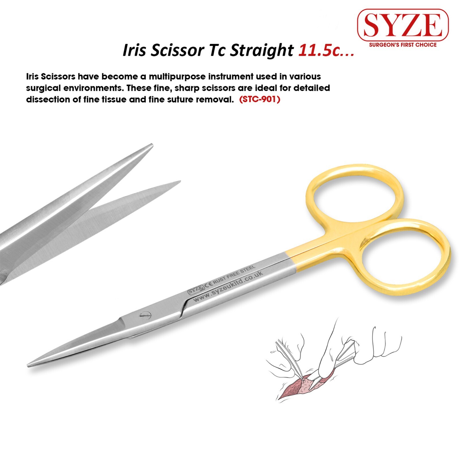 LA Grange Iris Suture Surgical Tissues Cutting Scissors Microsurgery ...