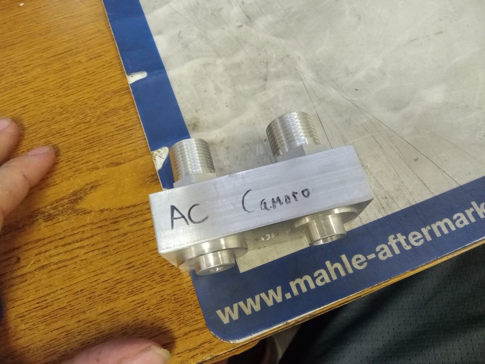 CBM-10480 CBM Motorsports Air Conditioning Compressor Fitting Block ...