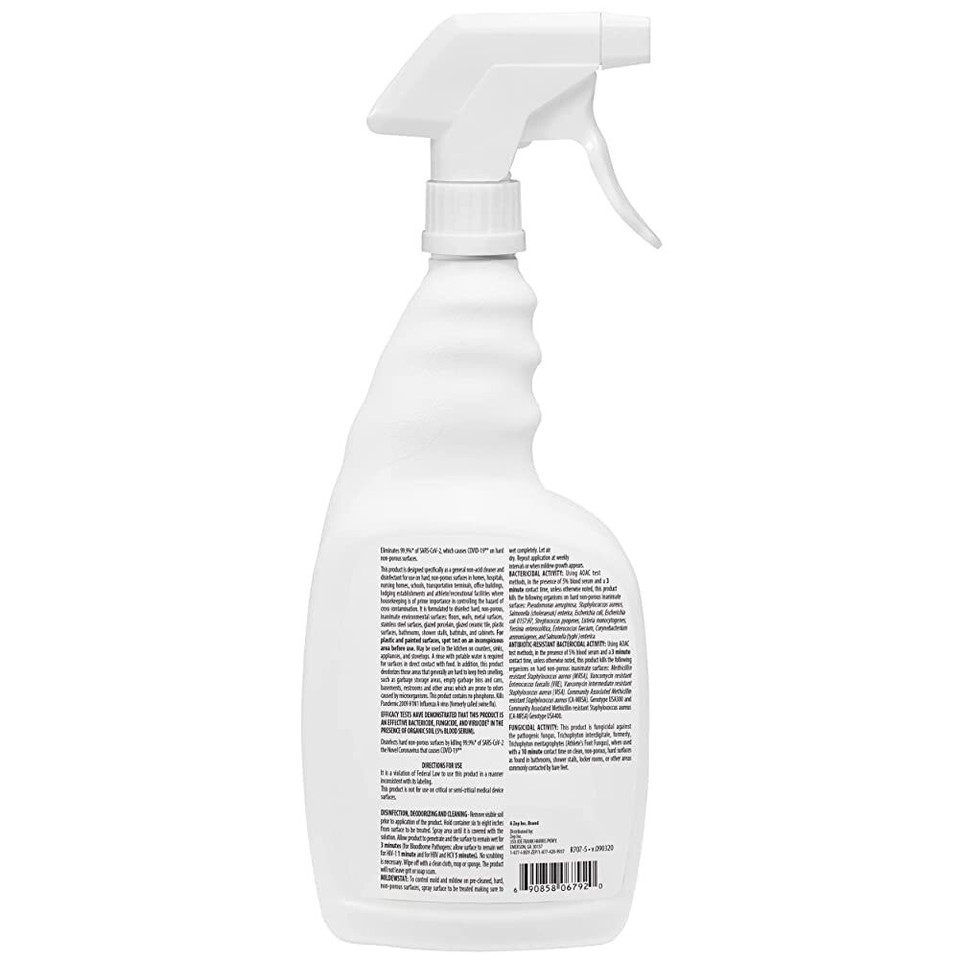 Zep Spirit II Detergent Disinfectant- 32 oz- Ready-To-Use (Pack of 6 ...