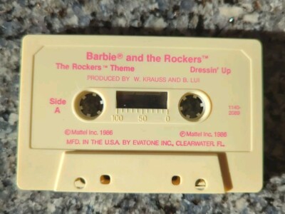 Vintage Barbie & the Rockers Cassette Tape Only Theme Song (Mattel ...