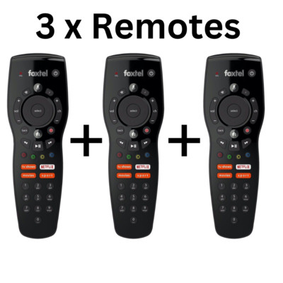 3 x Genuine Foxtel IQ5 / IQ4 / IQ3 Voice Bluetooth Remote Control for ...