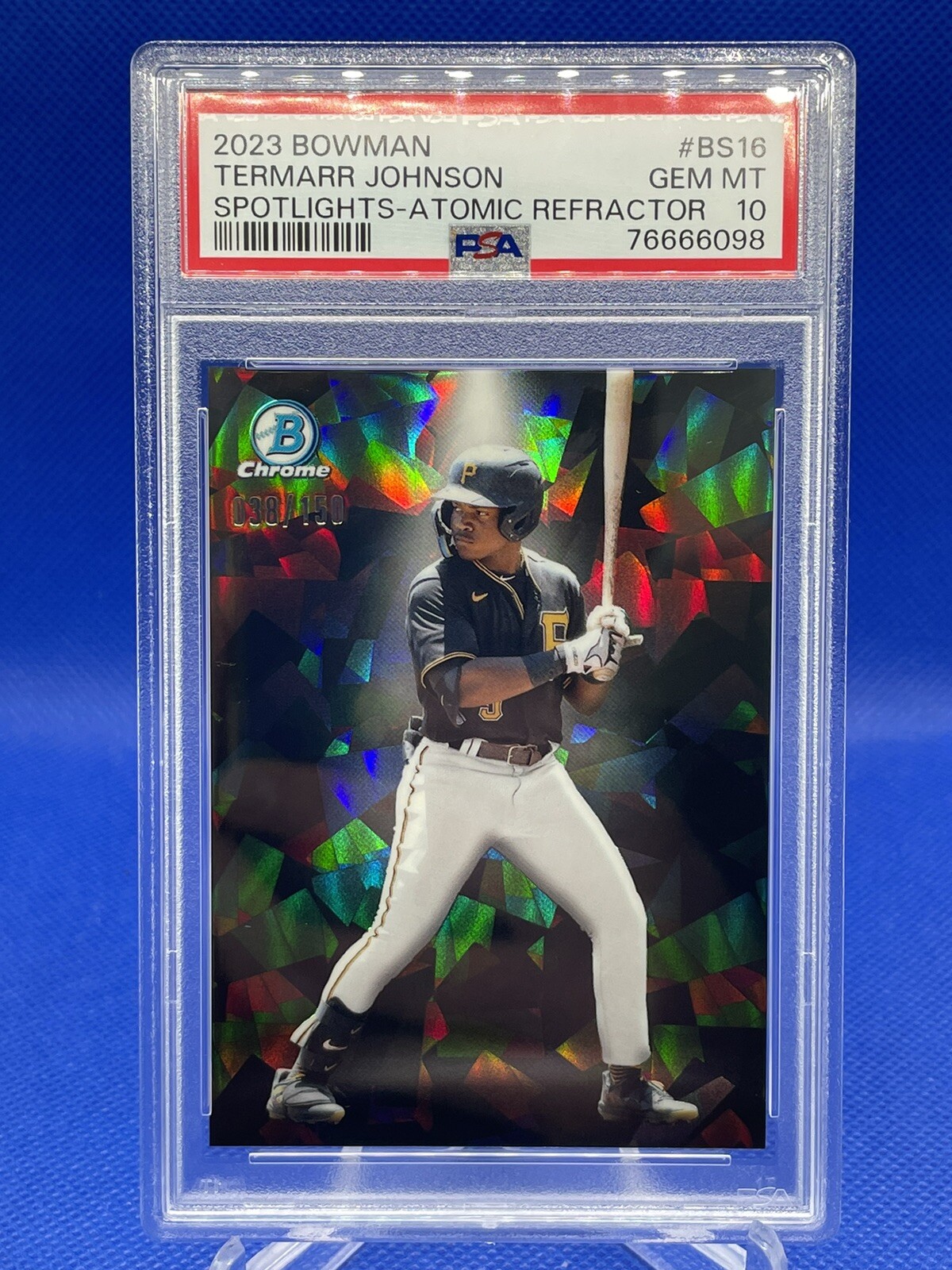 Termarr Johnson. Bowman Chrome Spotlight Atomic Refractor #/150. PSA 10 ...