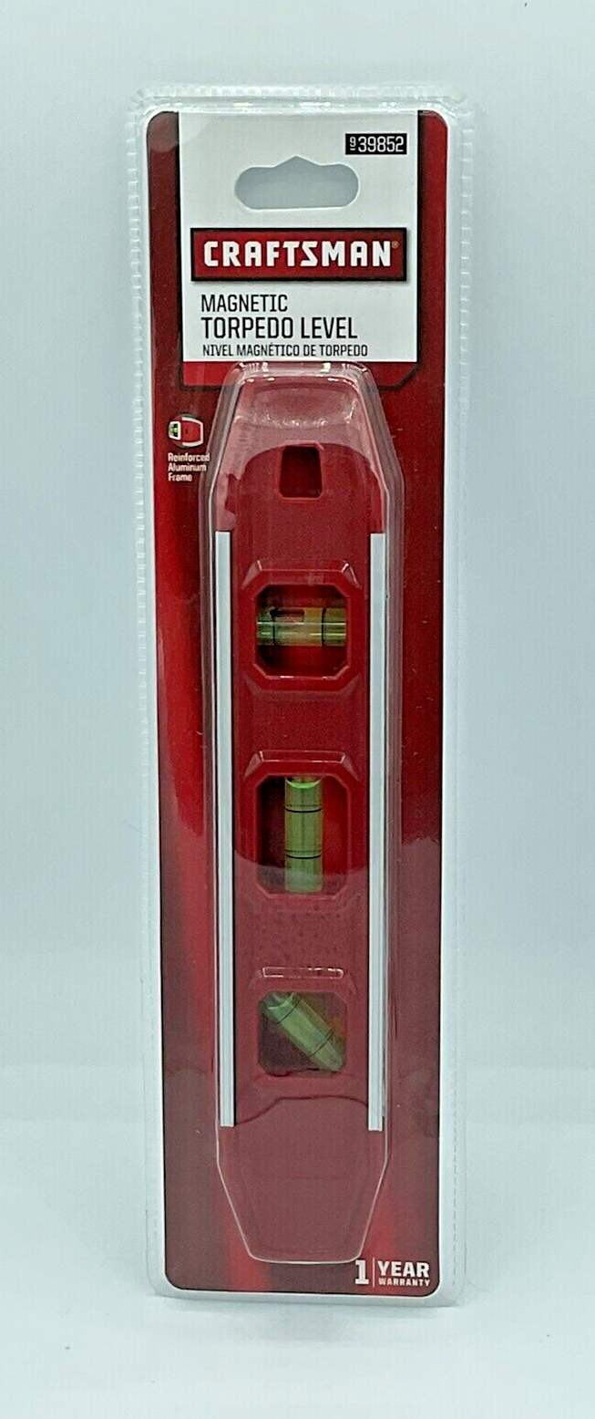 Craftsman Magnetic Torpedo Level - Reinforced Aluminum Frame - # 39852 ...