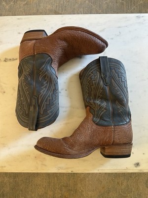 Tecovas Men’s Vamp Shark Boots Genuine Leather Brown Grey Size 11 | eBay