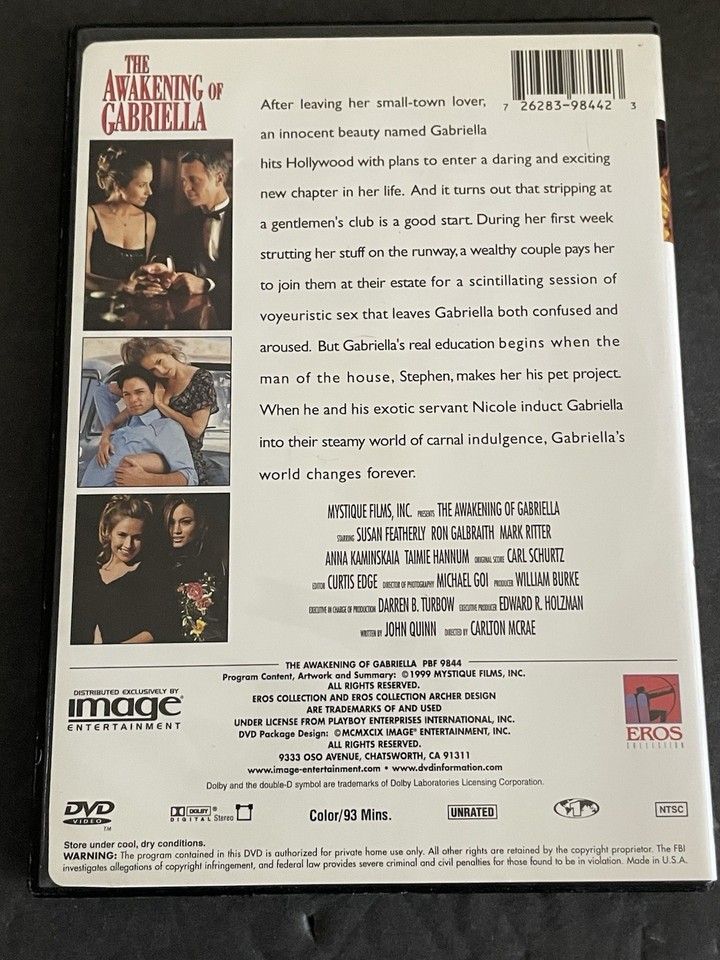 The Awakening of Gabriella DVD 1999 Carlton Mcrae Eros Collection ...
