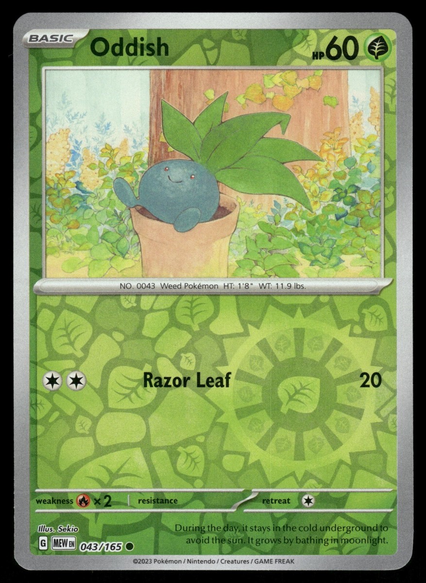Oddish Evolusjonskart Pokemon Red