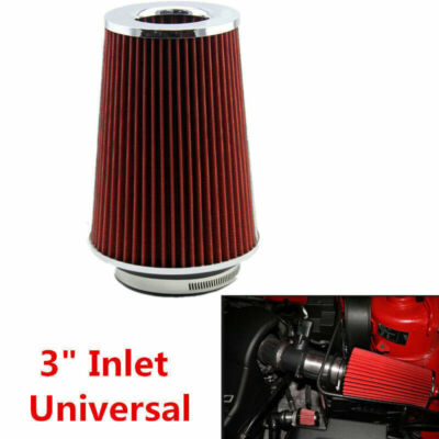 3" Inlet Car Long Ram Cold Air Intake Cone Filter Tace Performance 3 ...